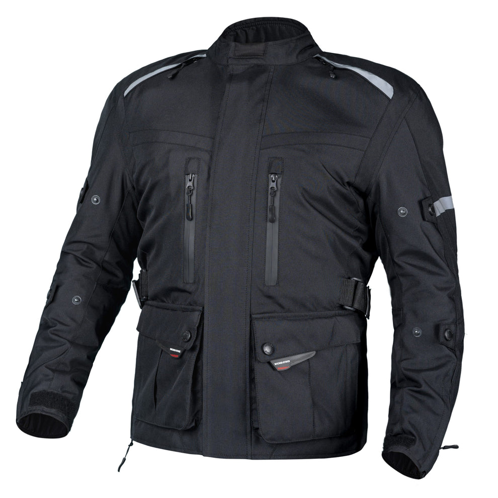 WICKED STOCK Motorcycle Jacket for Men-Adventure Motorcycle Jacket-CE ...